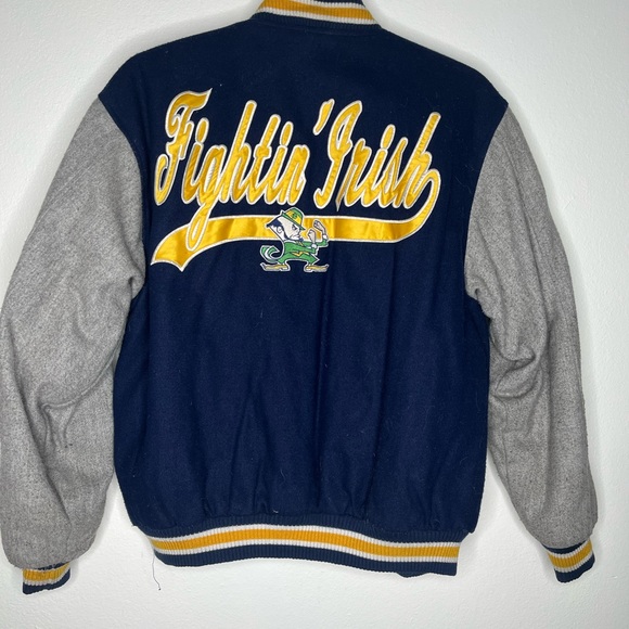 Vintage | Jackets & Coats | Vintage Fighting Irish Varsity Jacket ...